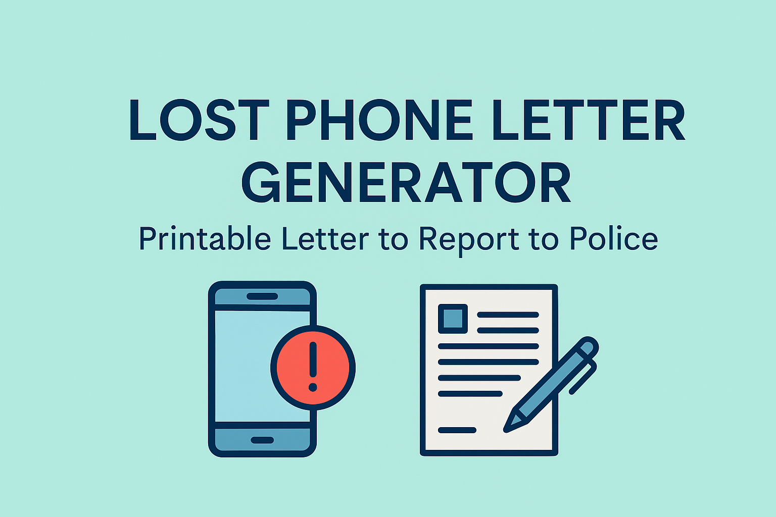 Lost Phone Letter Generator - Printable Letter to Report to Police