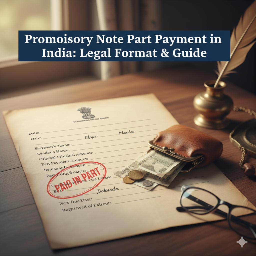 Promissory Note Part Payment in India: Legal Format & Guide