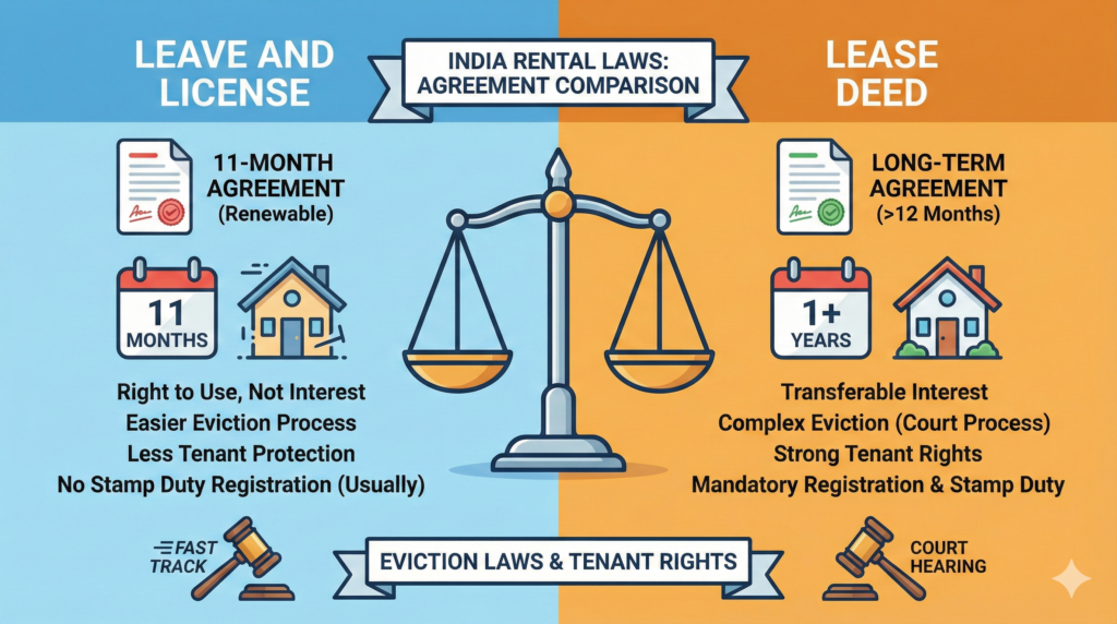 Leave and License vs. Lease: 11-Month Rental Agreements & Eviction Laws ...