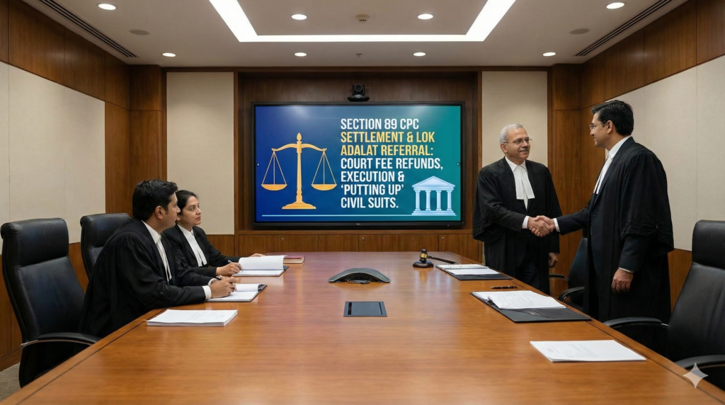 Section 89 CPC Settlement & Lok Adalat Referral: Court Fee Refunds, Execution & 'Putting Up ...
