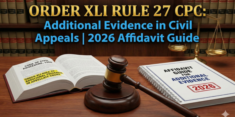 Order XLI Rule 27 CPC: Additional Evidence in Civil Appeals | 2026 ...