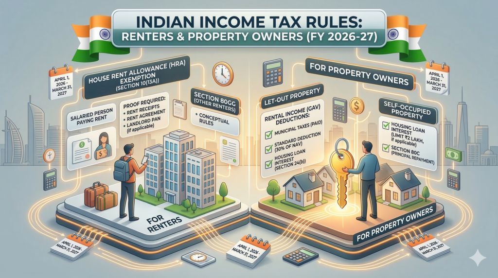 Tax Rules for Renters and Property Owners in India FY 2026-27