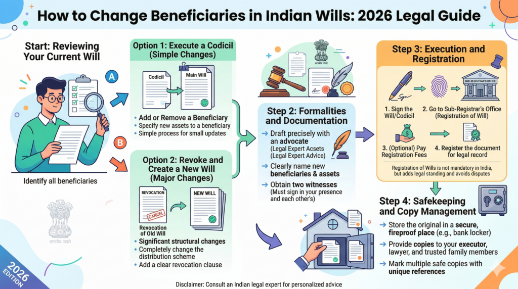 How to Change Beneficiaries in Indian Wills: 2026 Legal Guide